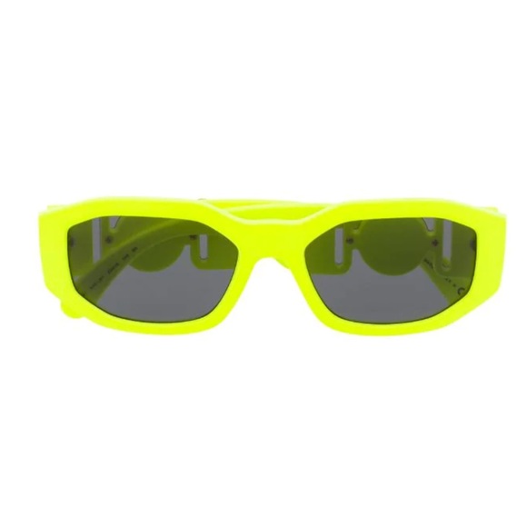 Versace | Accessories | Fluorescent Yellow Acetate Oval Frame ...